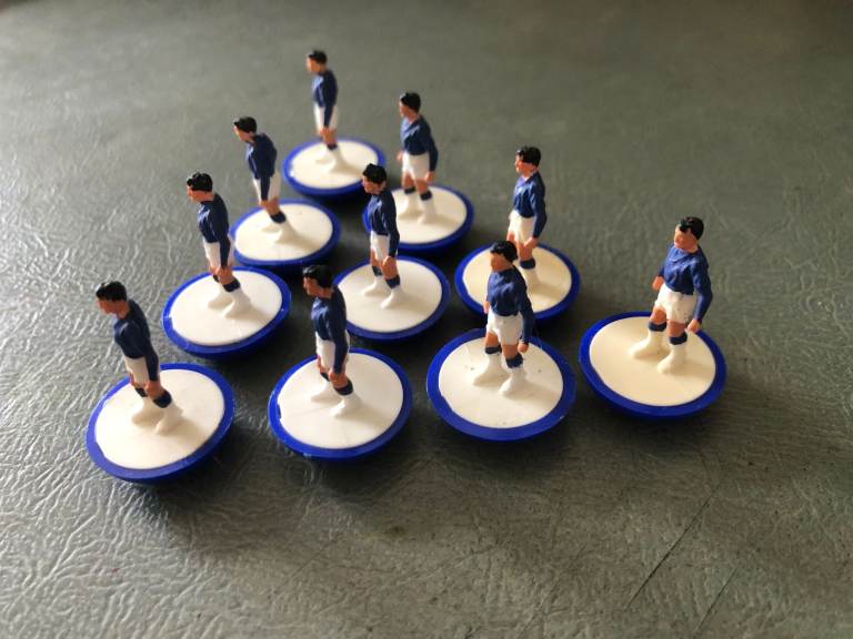 Vintage SUBBUTEO team of 10 blue outfield players from smoke-free home ...