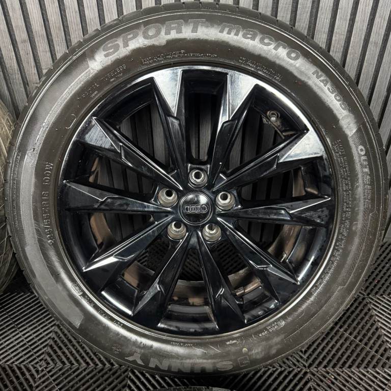18'' GENUINE AUDI Q3 10 BLACK SPOKE NEW MODEL ALLOY WHEELS TYRES ALLOYS ...