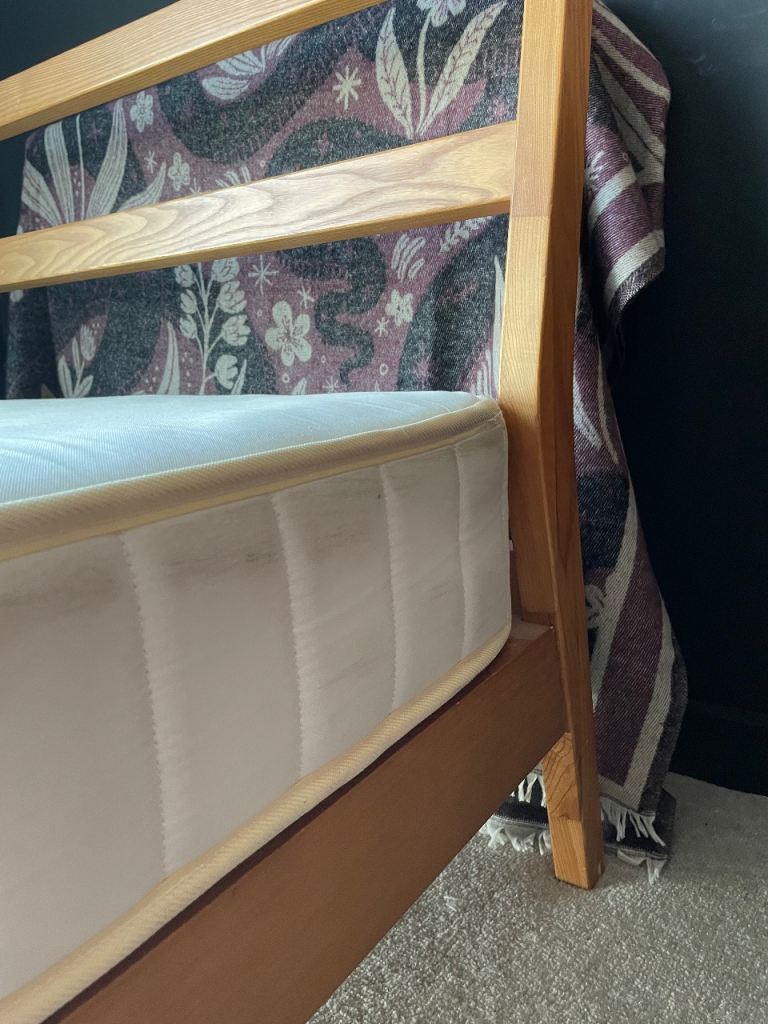 Single Oak Bed from Muji and mattress - more photos added | in London ...