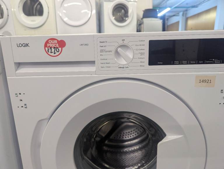 LOGIK T-series LIW712W22 Integrated 7 kg 1200 Spin Washing Machine | in ...