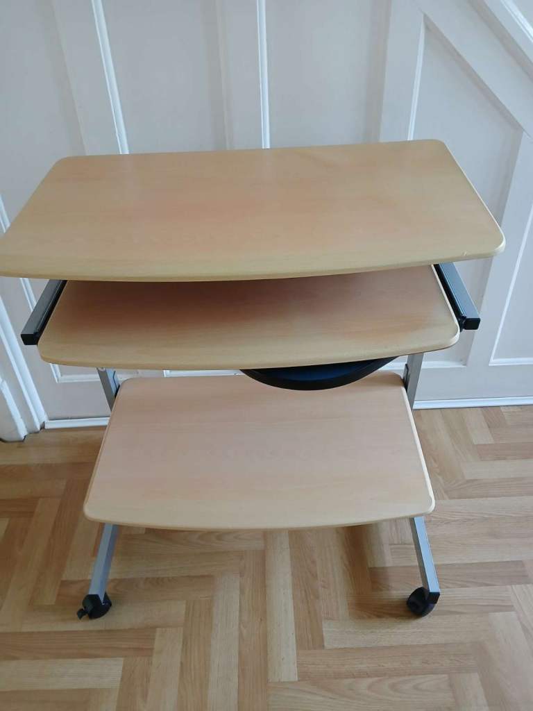 Computer PC Laptop Desk Trolley Pull Out Keyboard and Mouse Tray | in ...