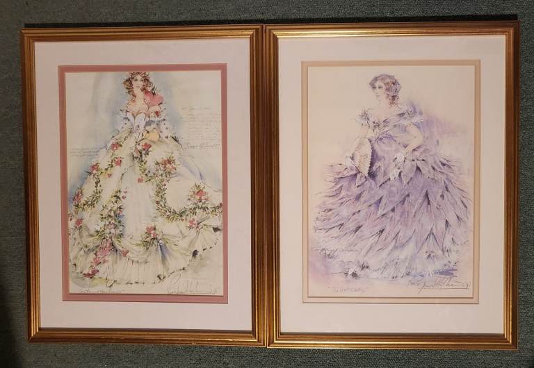 Raymond Hughes - The Last Waltz and Queen of Hearts Framed signed ...