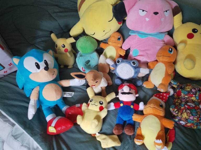 Large Bundle of Gaming & Anime Plush Toys – Good Condition, £130.00 for ...