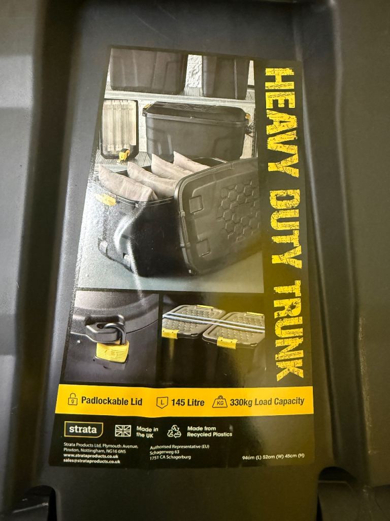Heavy Duty Plastic Storage Trunk with Wheels & Lockable Lid | in ...