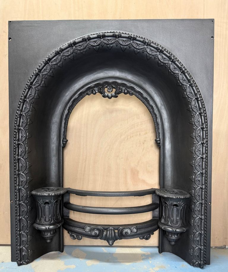 Restored Antique Georgian Cast Iron Fireplace Fire Surround Insert | in ...