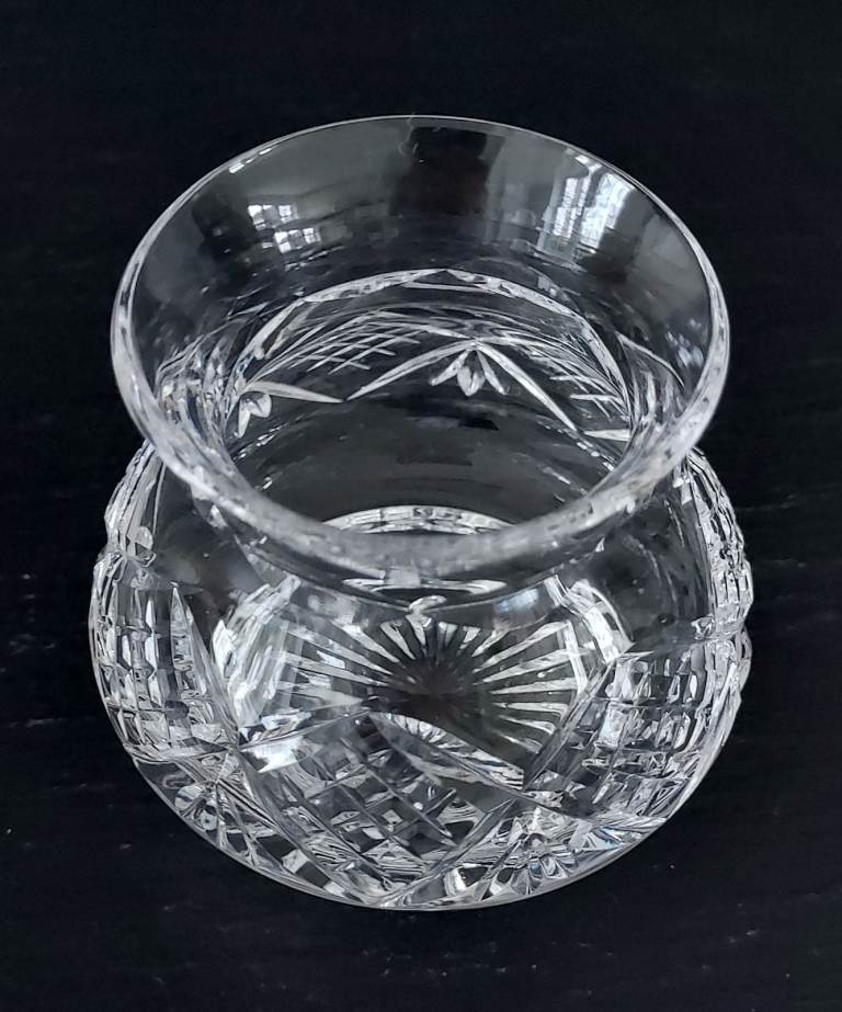 Vintage Cut Glass Pot/Posy Vase 6.5 cm Tall | in Whiteley, Hampshire ...