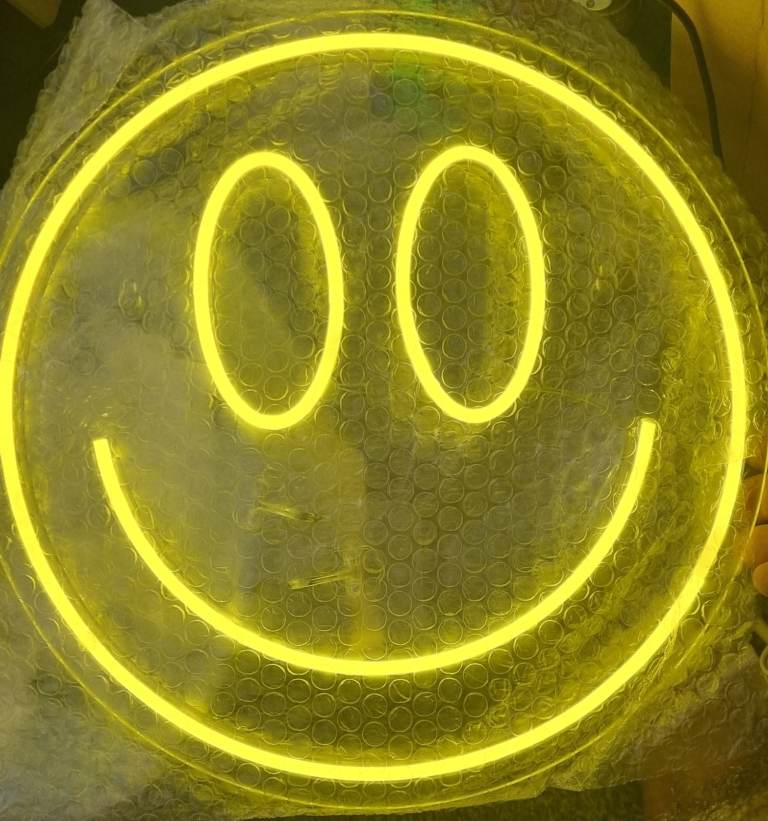 New Yellow LED Neon Smiley Face Sign – USB Powered | in Hyson Green ...
