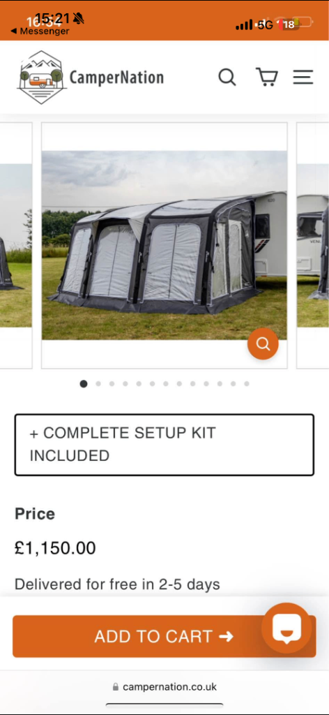 2022 Caravan awning blow up sunncamp air evolution | in Salford ...