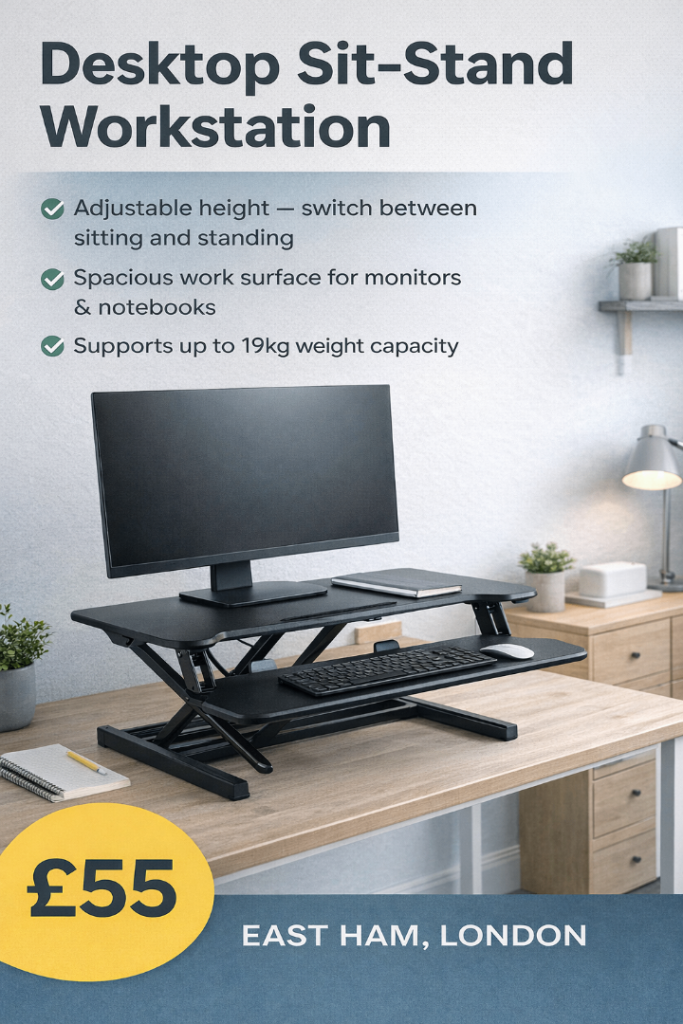 Desktop Sit-Stand Workstation | in East Ham, London | Gumtree
