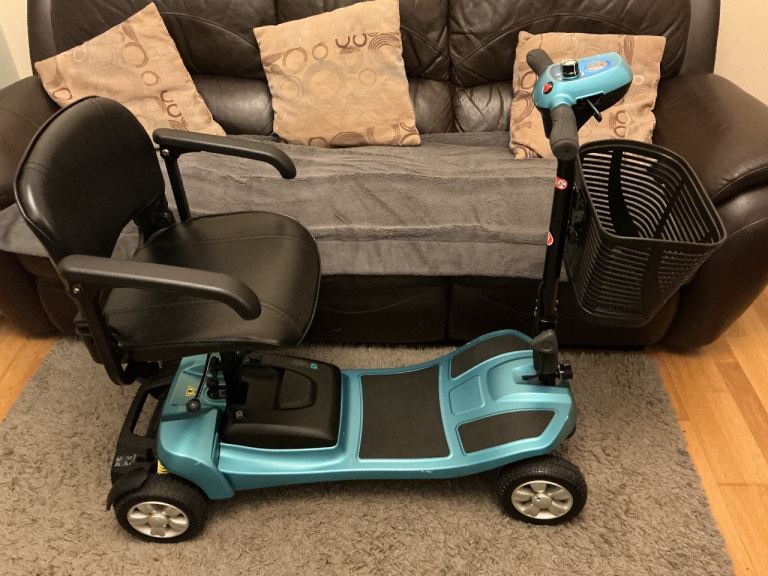 CARE CO Li - TECH AIR MOBILITY SCOOTER IN BLUE WITH 2 LITHIUM BATTERIES ...