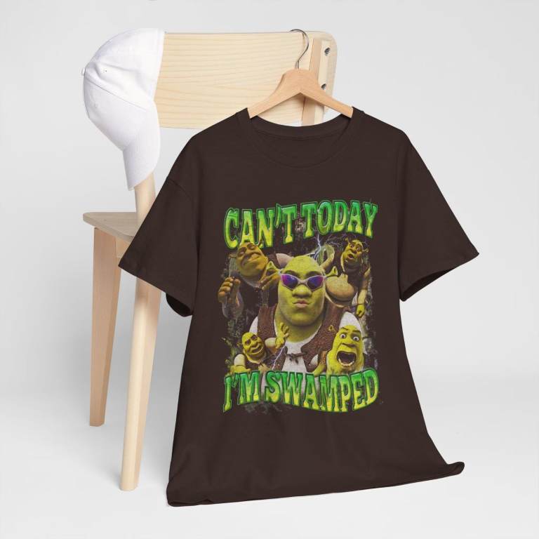 Funny Shrek Meme Shirt: Can't Today I'm Swamped | in Didsbury ...
