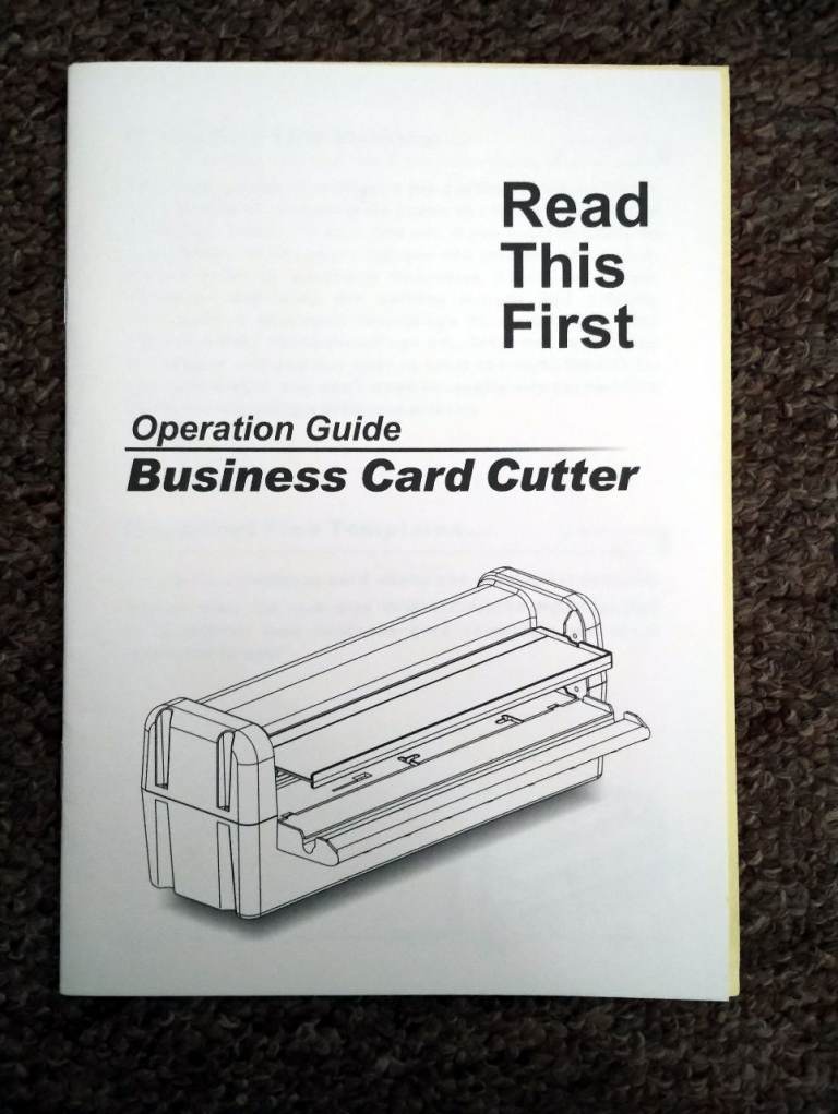 Electric Card Cutting Machine to make business cards, name badges, etc ...