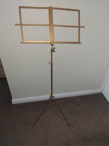 Adjustable Gold Colour Music Stand. | in Huyton, Merseyside | Gumtree