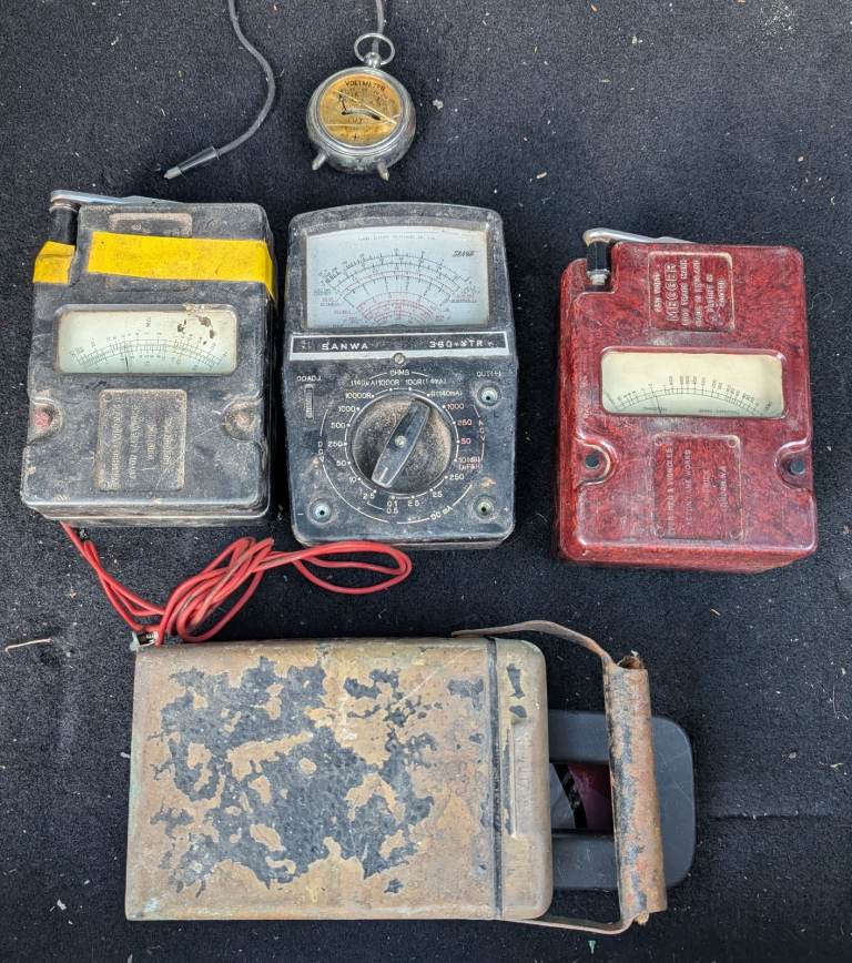 3x Vintage Megger Electrical Testers (2 Military) + 1 x Vintage AVO ...