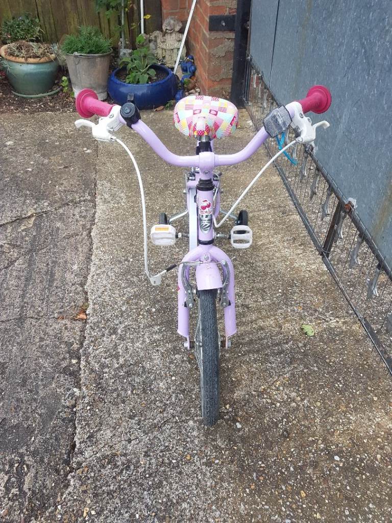 APOLLO CHERRYLANE(PINK),16 INCH WHEEL CHILDS BIKE WITH STABILIZERS,MUD ...