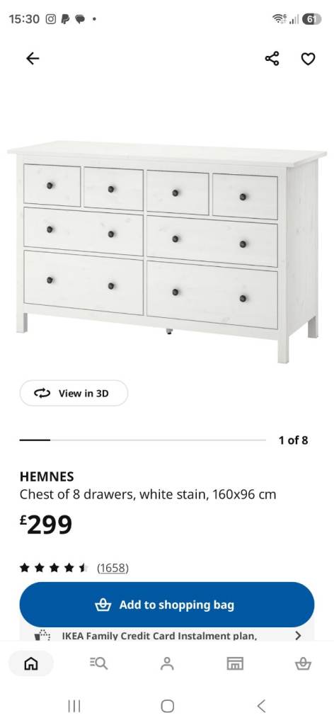 Ikea chest of drawers 160x96cm, £40.00 for Sale in Livingston, West Lothian