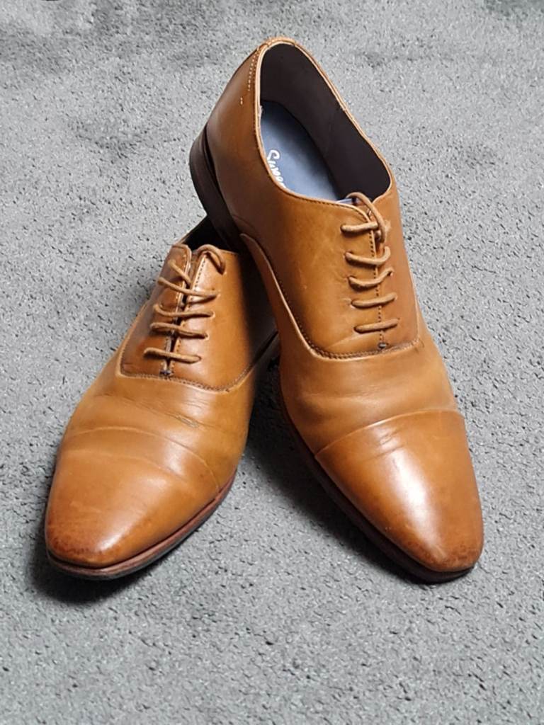 Sweeney London Tan Leather Cap Toe Oxford Shoes | in Middlesbrough ...