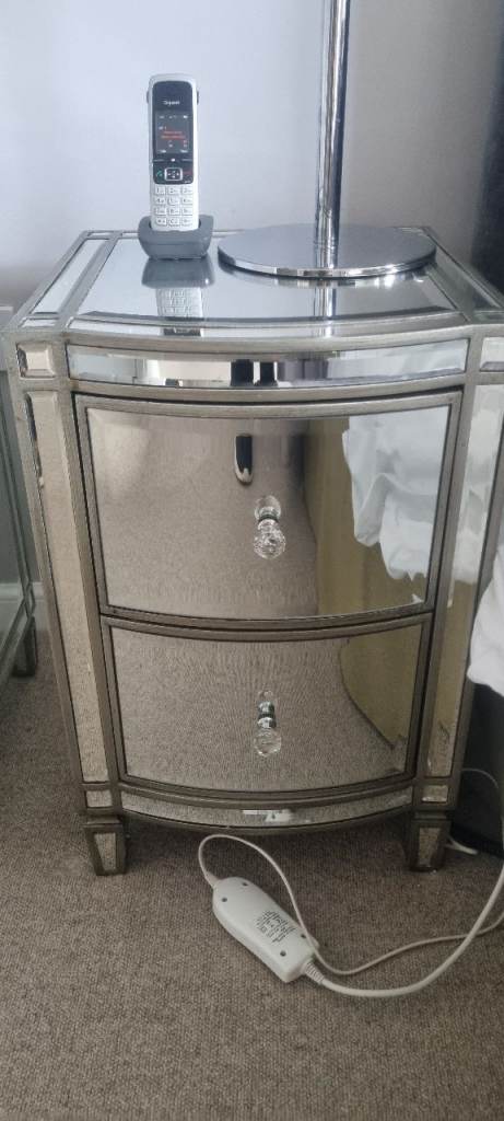 Mirrored Bedroom Furniture Set – Dressing Table, Chest, Bedside Tables ...
