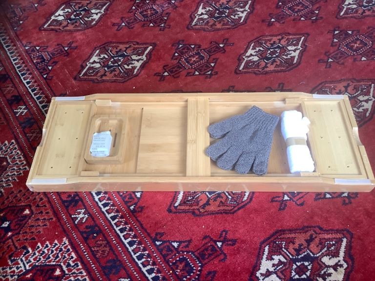 🆕 TEMPLE 🛕 SPRING SUSTAINABLE NATURAL BAMBOO BATH 🛀 TRAY | in ...