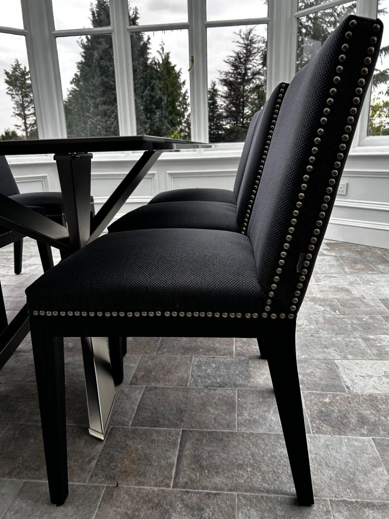 Grey & Black Studded Dining Chairs | in Kilmacolm, Inverclyde | Gumtree