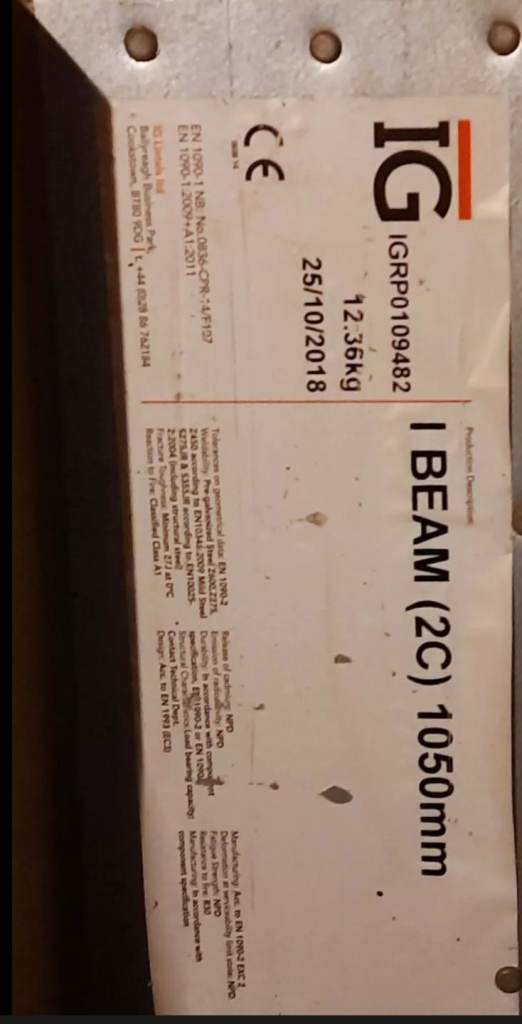Heavy Duty IG I Beam 2C 1050mm New | in Loughborough, Leicestershire ...