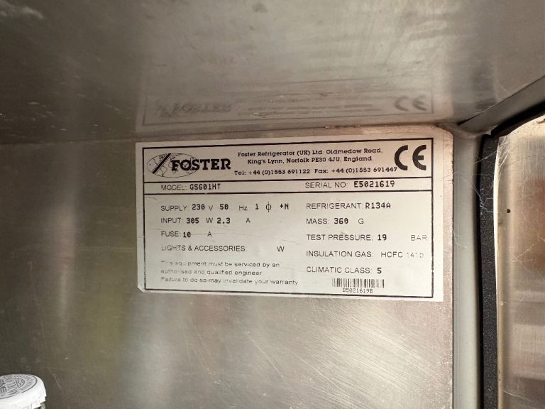 Foster Fridge GS601HT – FREE – Collection Only (Wimborne, Dorset) | in ...