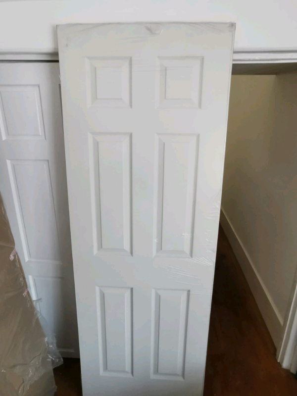 Premdor Internal 6 Panel Textured White Primed Door 2040 x 726 x 40mm ...
