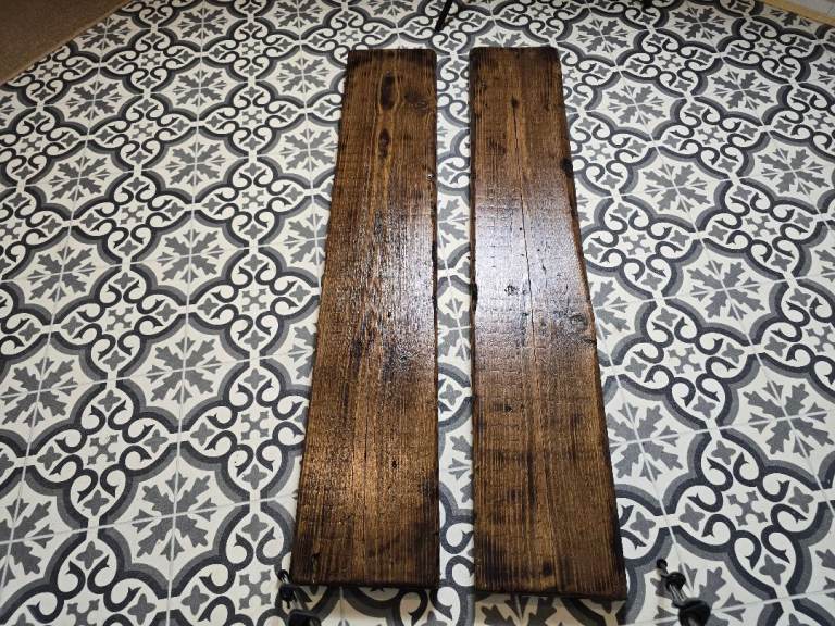 Rustic Farmhouse Dark Oak Shelves x2 | in Durham, County Durham | Gumtree