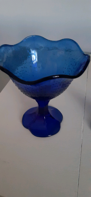 Vintage Blue Tulip Design Sundae Glasses x4 | in Lowestoft, Suffolk ...