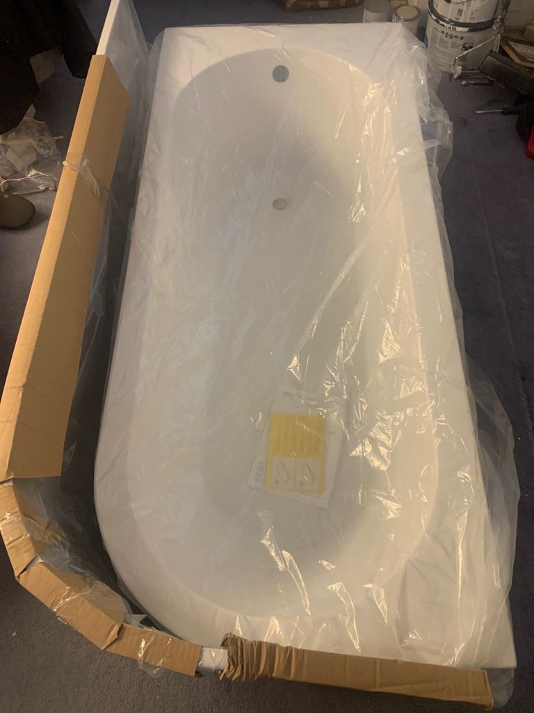 NEW Arezzo J-Shaped Shower Bath 1700mm with Screen & Curved Panel (Left ...