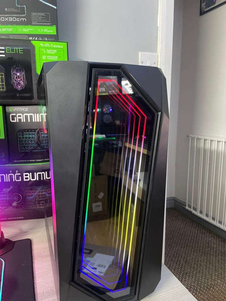 Full Gaming PC - New RGB Tower, RGB Keyboard Mouse, RGB Headset, WiFi ...