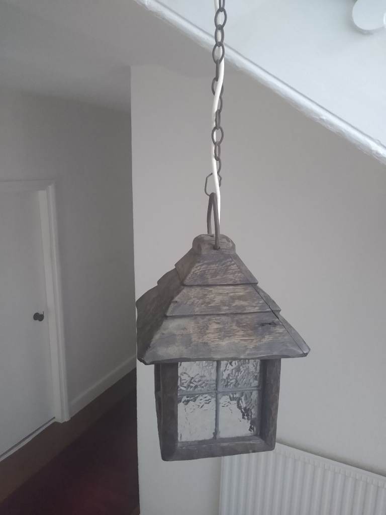 Antique Arts and Crafts Oak Wooden Lantern. | in Bedlington ...