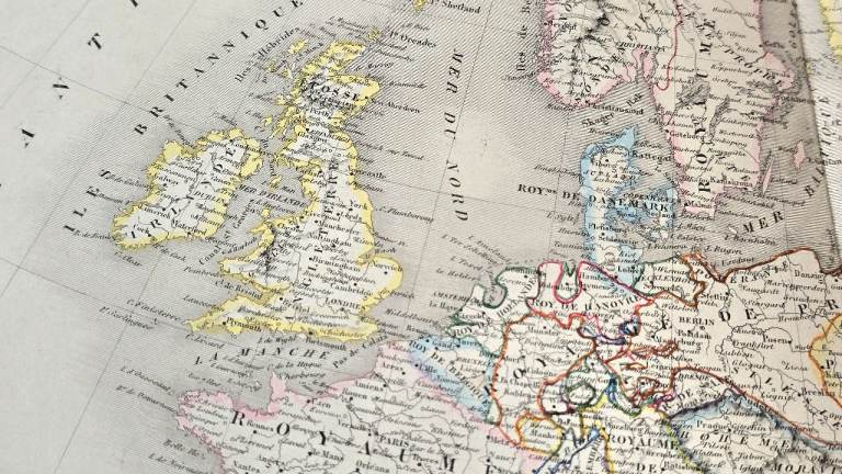 1850s Victorian Era Large Atlas Engraved Map Continental of Europe ...