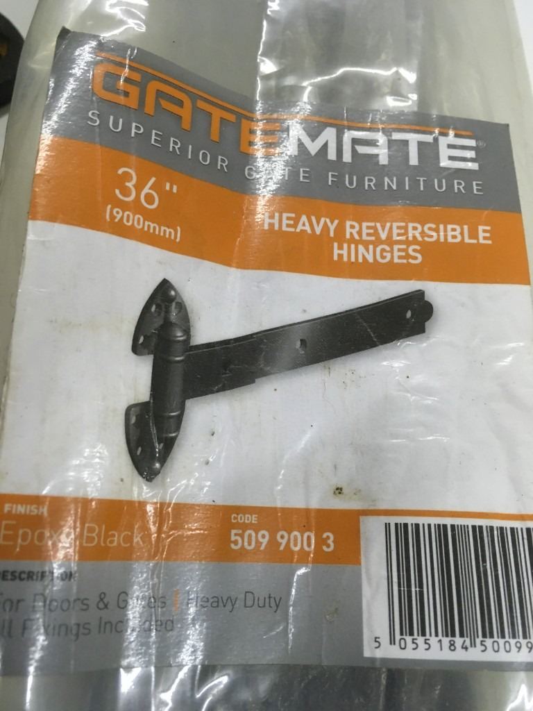 Gatemate Heavy Reversible Gate Hinge (pair) 900mm Epoxy Black finish ...